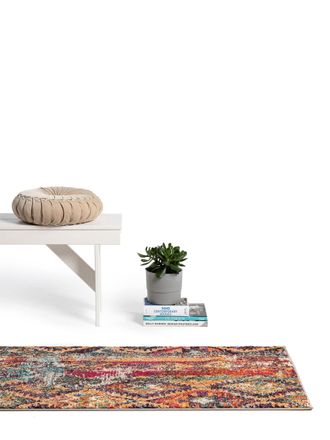 benuta Nest Vintage Teppich Casa - Mehrfarbig 70x240 cm - Teppich f&uuml;r Wohnzimmer, Schlafzimmer und Flur - Pflegeleicht - Fu&szlig;bodenheizung Geeignet