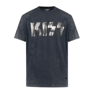 Dsquared2 Homme, Tops, Noir, Taille: XL X Kiss Cool T-shirt