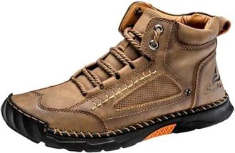 Generic Sportive Chaussures Noires en Toile en Cuir avec Lacets pour Hommes, Couleur Unie, Décontracté Confortable Chaussures de Sport Armoiries, kaki foncé, 