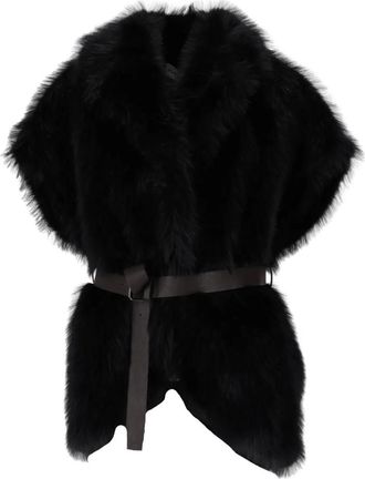 P.A.R.O.S.H. gilet à taille ceinturée - Noir