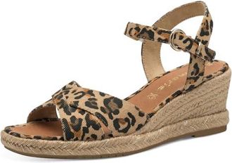Tamaris Femme Damen 1-28367-42 Sandale cale, Léopard, 39 EU