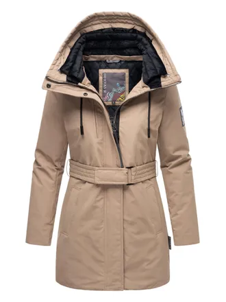 Navahoo Eishauch Damen Winterjacke mit Fleece-Innenfutter und Kapuze