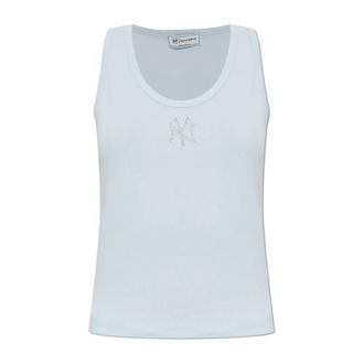 Sporty & Rich Femme, Tops, Bleu, Taille: 38 FR Hauts sans manches