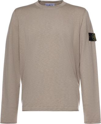 Stone Island Rundhals-Strickware - - Knitwear - Herren - Beige - M