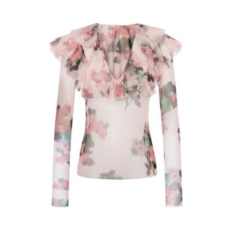 Philosophy di Lorenzo Serafini Femme, Blouses et Chemises, Multicolore, Taille: 40 FR Camicia Tulle Stampato