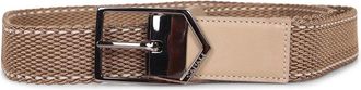 Canali Homme, Accessoires, Beige, Taille: 115 CM Ceinture Tress&eacute;e &Eacute;lastique Denim Noyer