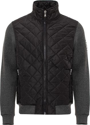 Cipo & Baxx Herren Übergangsjacke Steppjacke Sweat Rautenmuster Jacke CJ295 Black S