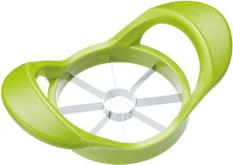 KitchenCraft Healthy Eating Apfelentkerner und -schneider mit Soft-Grip - Gr&uuml;n