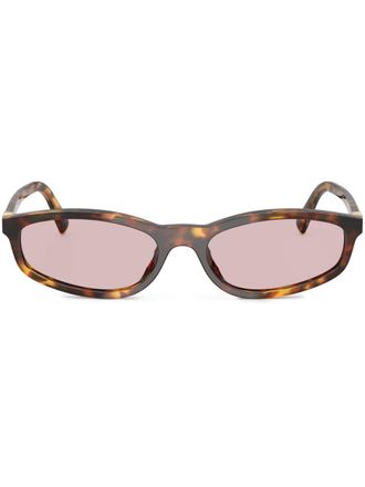Miu Miu Eyewear lunettes de soleil à monture effet écaille de tortue - Marron