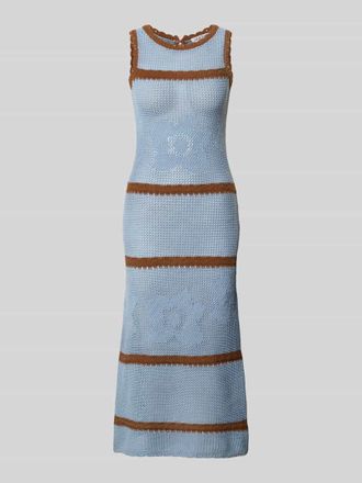 Jake*s Casual Strickkleid mit Rundhalsausschnitt und Kontraststreifen