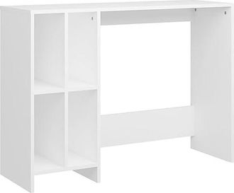 vidaXL Bureau dOrdinateur Portable, Table dÉcriture, Table dOrdinateur, Bureau dÉtude, Meuble de Salon, Blanc Bois dIngénierie