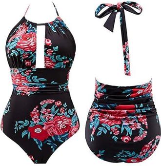 Generic Maillots de bain dos nu pour femme | Maillot de bain dos nu pour femme | Maillot de bain push-up extensible taille haute et dos nu pour un ajustement 