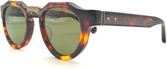 Matsuda Homme, Accessoires, Brun, Taille: ONE Size &Eacute;l&eacute;gantes lunettes de soleil tortue fonc&eacute;e
