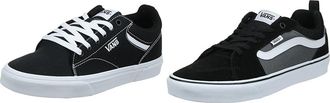 Vans Herren Filmore Sneaker, Schwarz ((Suede Canvas) Black/Pewter T2J), 42 EU Damen Ward Platform (Canvas) 42.5
