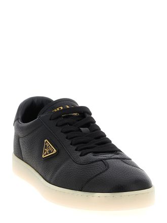 Prada Deer Leather Sneakers - Black