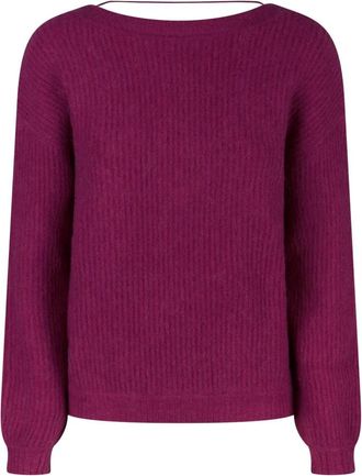 Patrizia Pepe Femme, Pulls, Violet, Taille: 42 FR Pull &agrave; dos en V