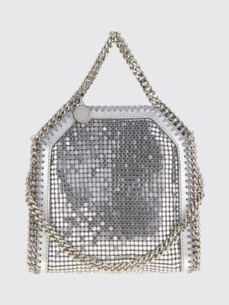 Stella McCartney Falabella Mini-Handtasche aus Aluminium mit Kettenbesatz