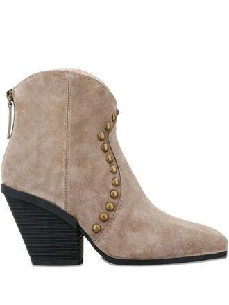 Hogan Kn&ouml;chelhohe Wildlederstiefel - Nude