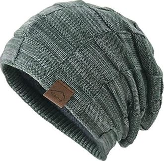 Generic Chapeau dhiver chaud en laine de couleurs m&eacute;lang&eacute;es pour femme avec lumi&egrave;re, Vert, Taille unique