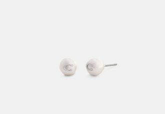 Coach Signature-Ohrstecker Mit Perle