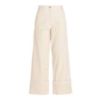 Moncler 1952 Wide Leg Hosen - - Trousers - Damen - Wei&szlig; - S