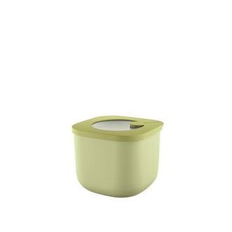 Guzzini Kitchen Active Design, STORE&MORE BIO, Dicht schließende hoche Dosen für Kühlschrank/Gefrierschrank/Mikrowelle (S) - Avocadogrün, 12,2 x 12,2 x h9,8 c