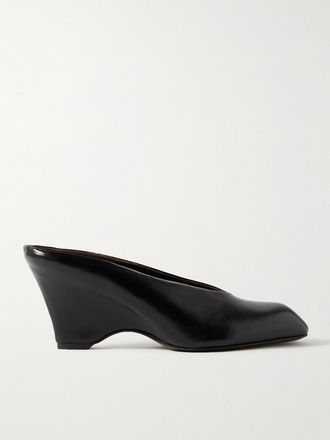 Khaite Mules En Cuir Colt - Noir