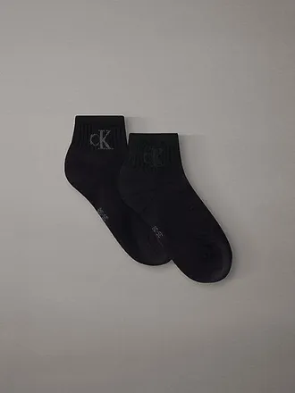 Calvin Klein Lot de 2 paires de chaussettes de cheville côtelées brillantes