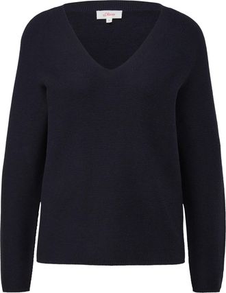 s.Oliver Damen 2145636 Pullover, 5959 blau, 34