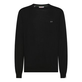 Sun 68 Basic Pullover mit langen &Auml;rmeln - - Knitwear - Herren - Schwarzk - 2XL