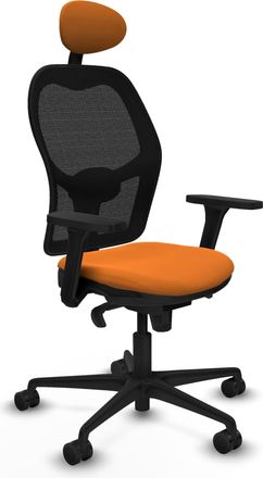 Piqueras y Crespo Chorquera B&uuml;rostuhl mit 3D-Armlehnen, h&ouml;henverstellbarer Lendenwirbelst&uuml;tze und festem Kopfteil, ausgestattet mit 5 Positionen und injiziertem Schaums