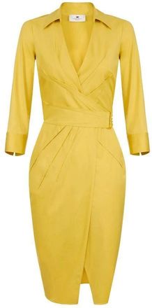 Elisabetta Franchi Femme, Robes, Jaune, Taille: 40 FR Robes