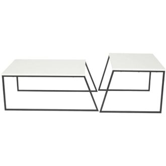 Dmora Couch&shy;tisch Tavo, rechteckig, 50x88x38 cm, Wei&szlig;
