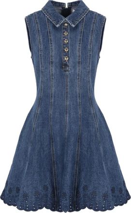 Self Portrait Femme, Robes, Bleu, Taille: 38 FR Shirt Robes