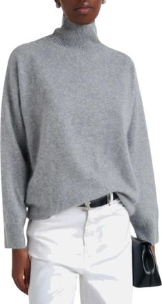 Max Mara Col roul&eacute; en laine bross&eacute;e - Femme - Pulls - Gris - Taille: 40 FR