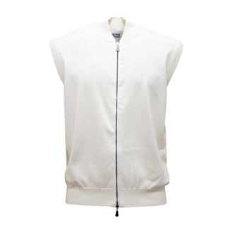 Alpha Studio O3899 Weste mit durchgehendem Rei&szlig;verschluss - - Jackets - Herren - Wei&szlig; - XL