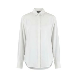 Pinko Pinko, Femme, Blouses et Chemises, Blanc, Taille: 42 FR Long Sleeve Collared Shirt