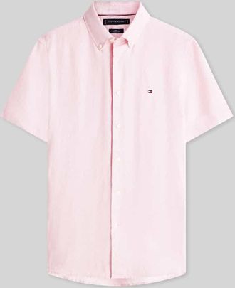 Tommy Hilfiger Regular Fit Kurzarmhemd aus reinem Leinen