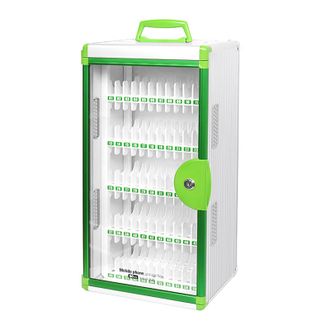 Generic Handy-Aufbewahrungsbox mit 24 F&auml;chern, Handygarage Schule, mit Tragegriff, B&uuml;ros, Fitnessstudios und Fabriken(Green,X-Large)