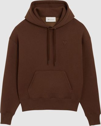 Ami Sweatshirt Grand Ami De Coeur Marron Chocolat