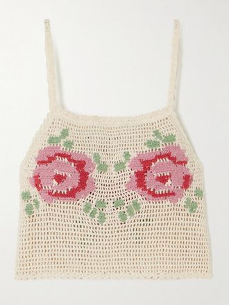 Alix of Bohemia Haut En Coton Crochet&eacute; Elida - Neutres