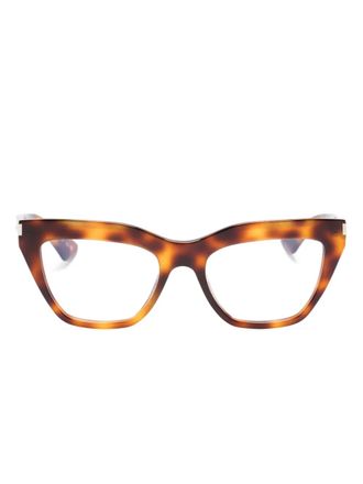 Saint Laurent Eyewear lunettes de vue à monture papillon - Marron