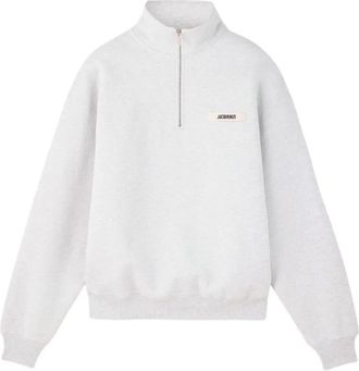 Jacquemus sweat à col zippé - Gris