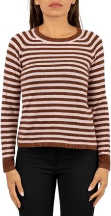 LuckyLu Pull &agrave; col rond - Femme - Pulls - Brun - Taille: 40 FR