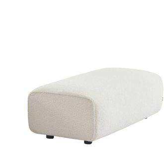 Sweeek Sitzhocker, Fu&szlig;hocker mit Boucl&eacute;bezug f&uuml;r 2-Sitzer Ecksofa Wallas