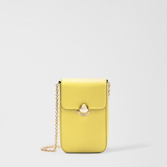 Furla Sfera Vertikale Umh&auml;ngetasche M Yellow Gelb Sidney-kalbsleder Damen
