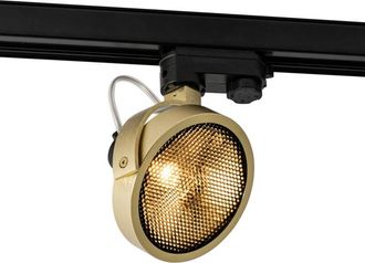 QAZQA Schienenstrahler Gold f&uuml;r 3-Phasenschiene GU10 111mm - 3-Phasen Master Honey