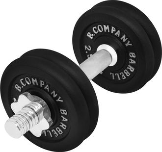 Bad Company Guss Kurzhantel-Set 12,5Kg (1 x Kurzhantelstange 35cm und 4x2,5Kg Hantelscheiben) Hantelset Hanteln Gewichte