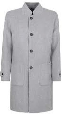 Eleventy Homme, Manteaux, Gris, Taille: XL Single-Breasted Coat