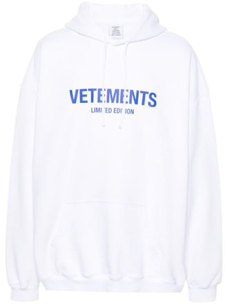 VETEMENTS Hoodie mit Logo-Print - Weiß